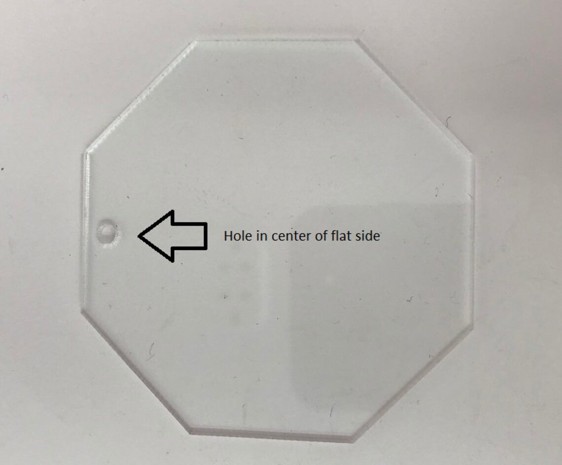 Choice of 16 Colors Acrylic Octagon Blanks Measured Flat to - Etsy