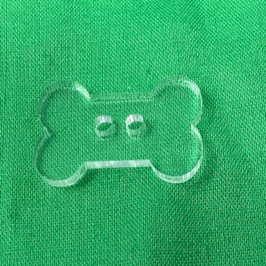 A (10 Pack) 1" Paintable Clear Acrylic Dog Bone Buttons With 2 Holes - Etsy