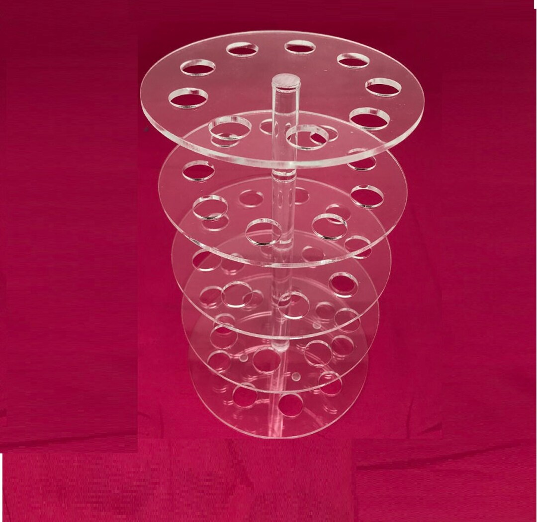 Five Tiered Acrylic Marble Display Stands 5" Diameter 2" Shelf Height ...