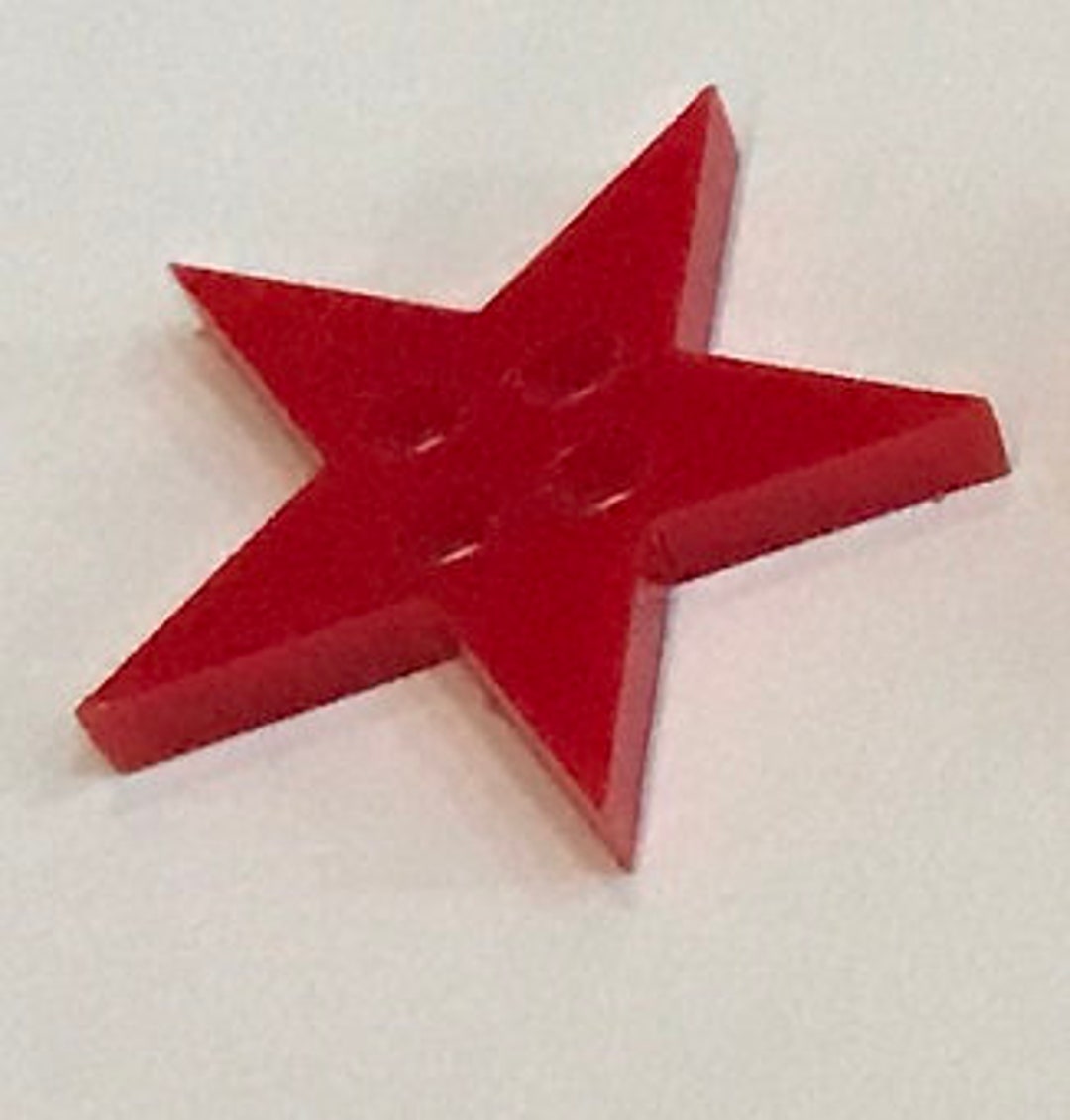 A (10 Pack) 1" Paintable Red 2793 Acrylic Star Buttons With 4 Holes - Etsy