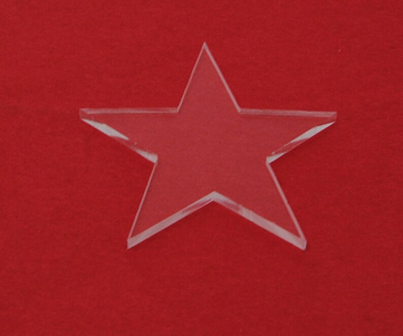 1/4" Thick Clear Acrylic Star - Etsy