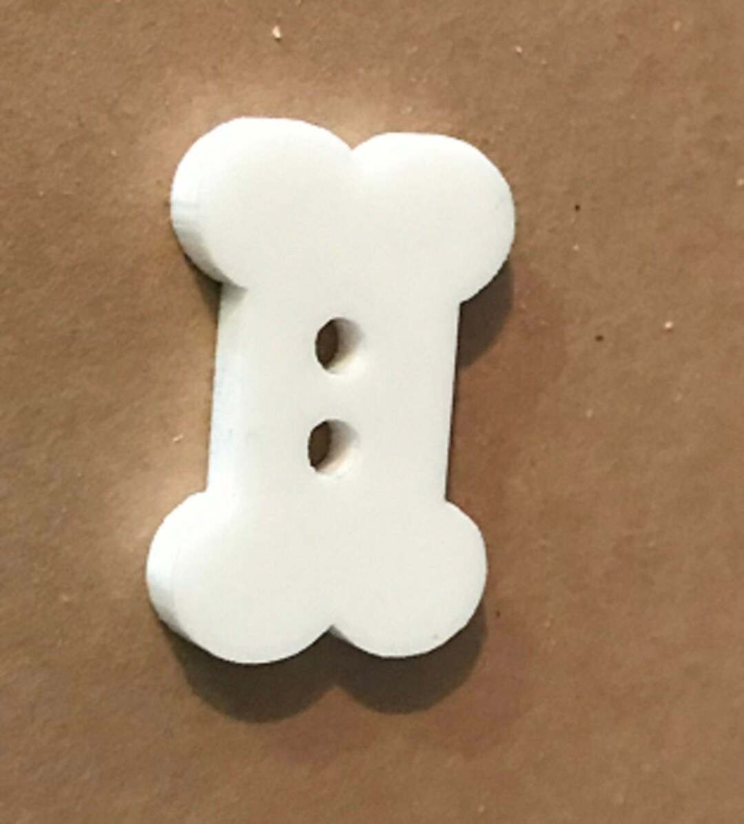 A (10 Pack) 1" Paintable White Acrylic Dog Bone Buttons With 2 Holes - Etsy