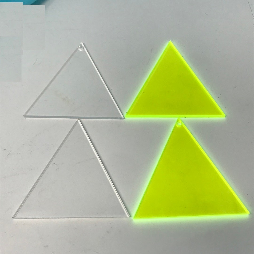 Choice of 16 Colors Acrylic Triangles Blanks With or Without Holes - Etsy