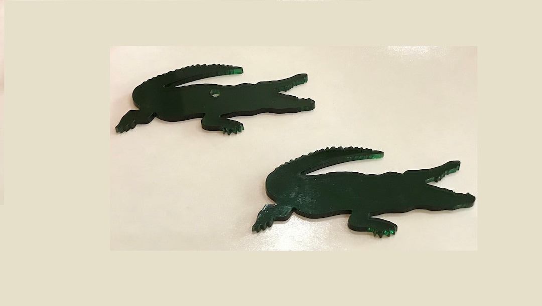 Choice of 16 Colors Acrylic Alligator #1 Blanks With or Without Holes ...
