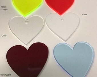 Acrylic Hearts | Etsy