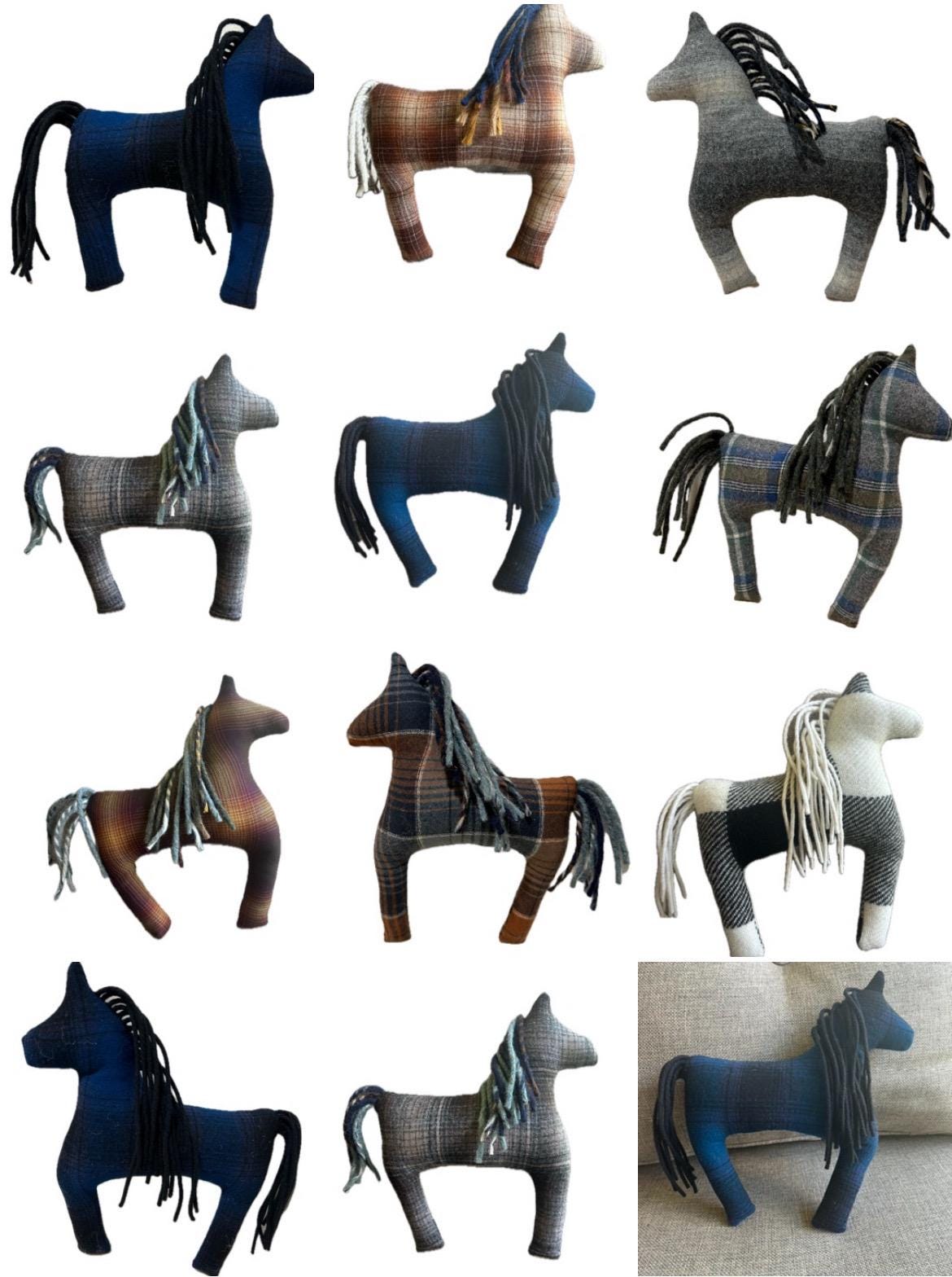 Custom Stuffed Horse - Stuffed Wool Pony - Wool Horse Toy - PNW Wool ...