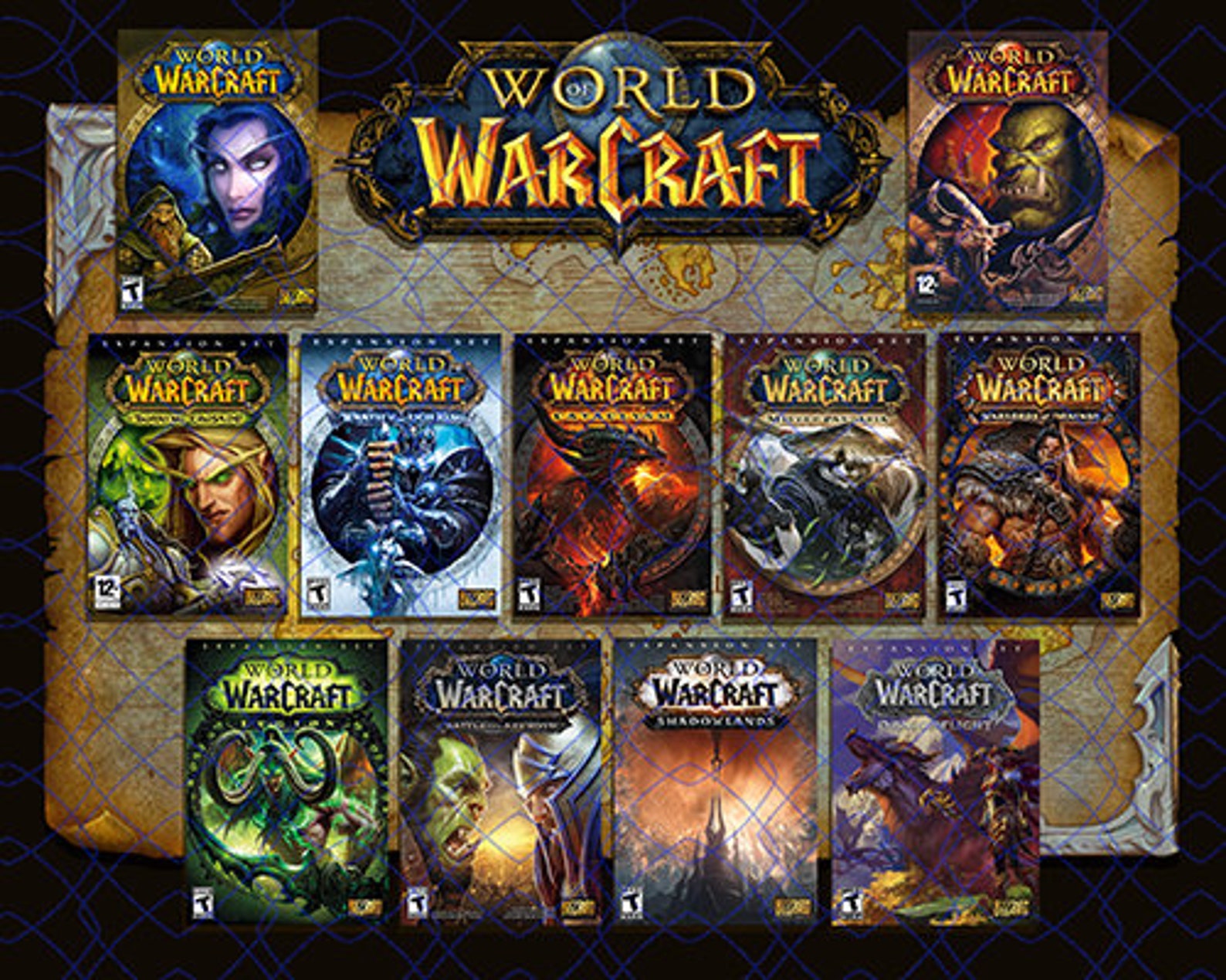 World of Warcraft Box Art 20oz Tumbler Sublimation Wrap - Etsy