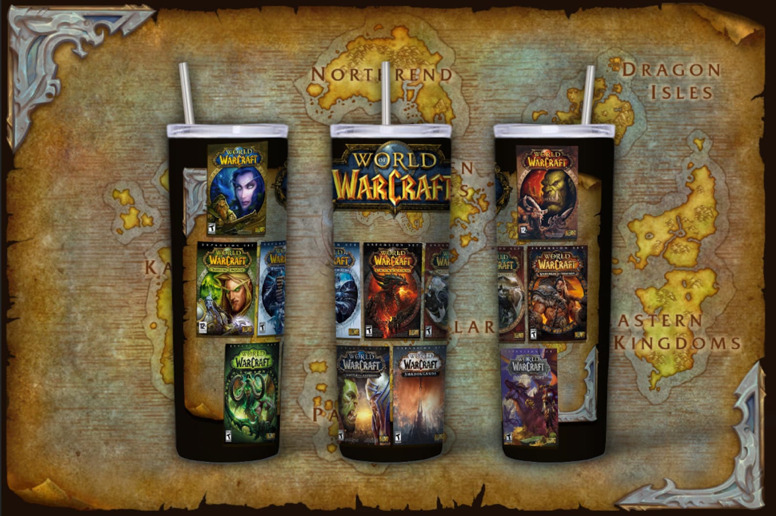 World of Warcraft Box Art 20oz Tumbler Sublimation Wrap - Etsy