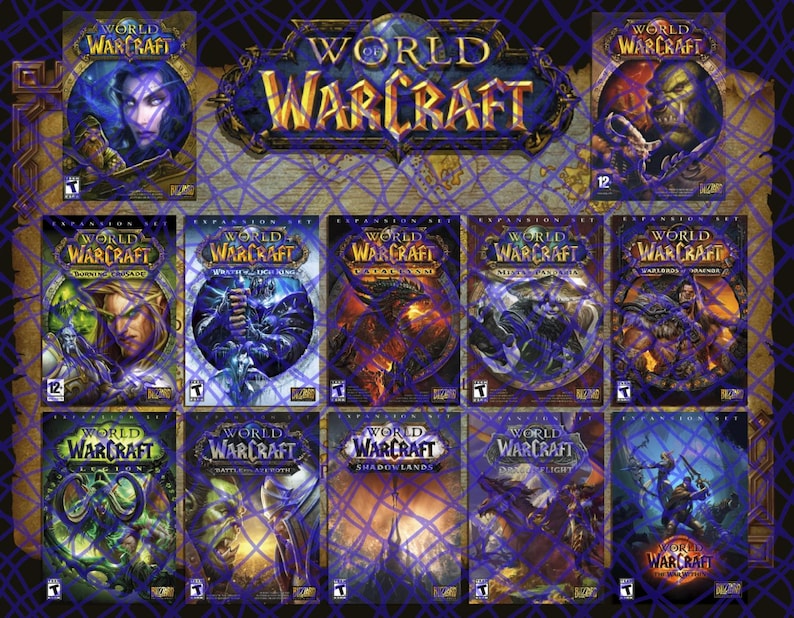 World of Warcraft Box Art 20oz Tumbler Sublimation Wrap - Etsy