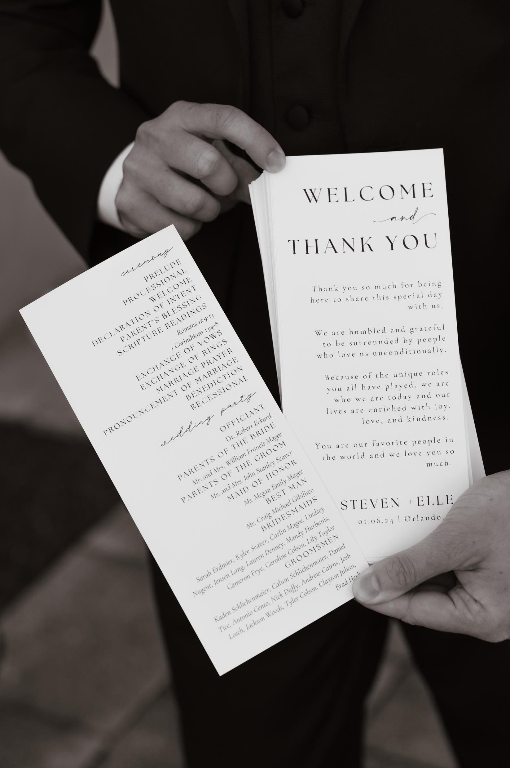 Wedding Ceremony Programs Template - Etsy