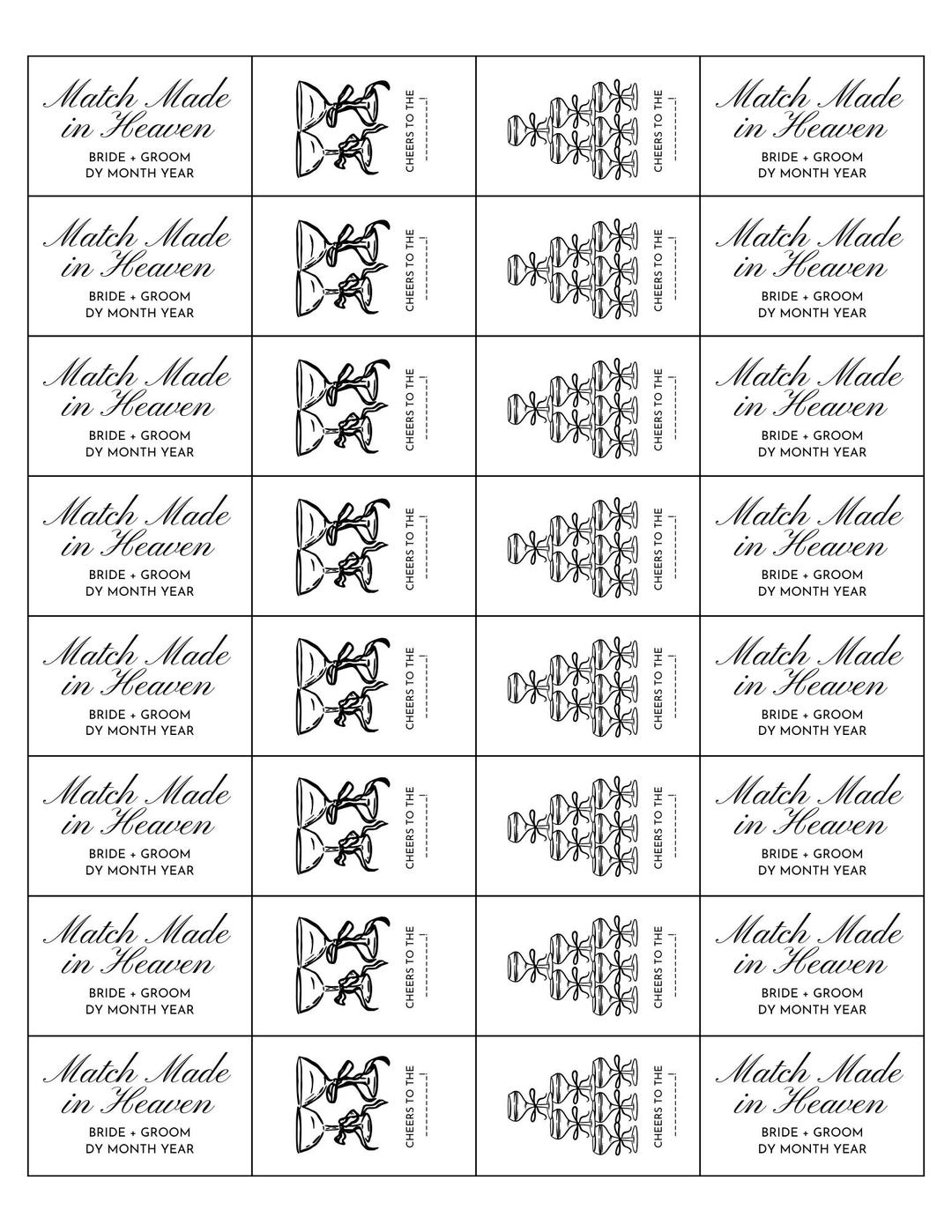 Matchbox Labels Template - Etsy