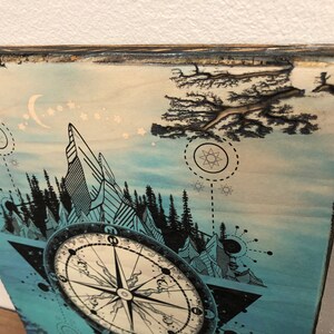 Compass Artwork - Wood Art - Mountain Nursery - Rustic Wall Art - in ...