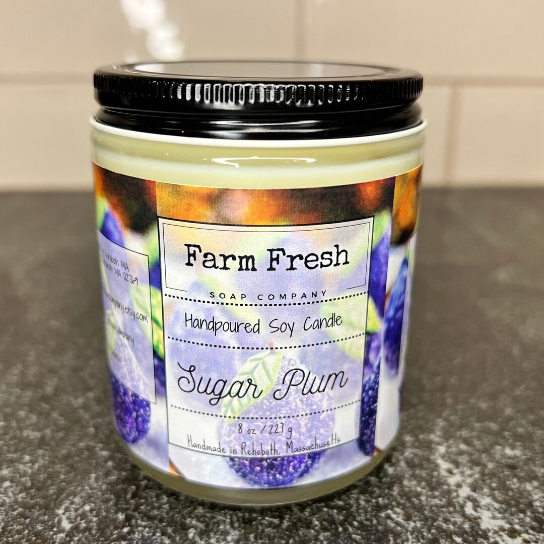 Sugar Plum Candle, Christmas Candle, Frosted Sugar Plum Candle - Etsy