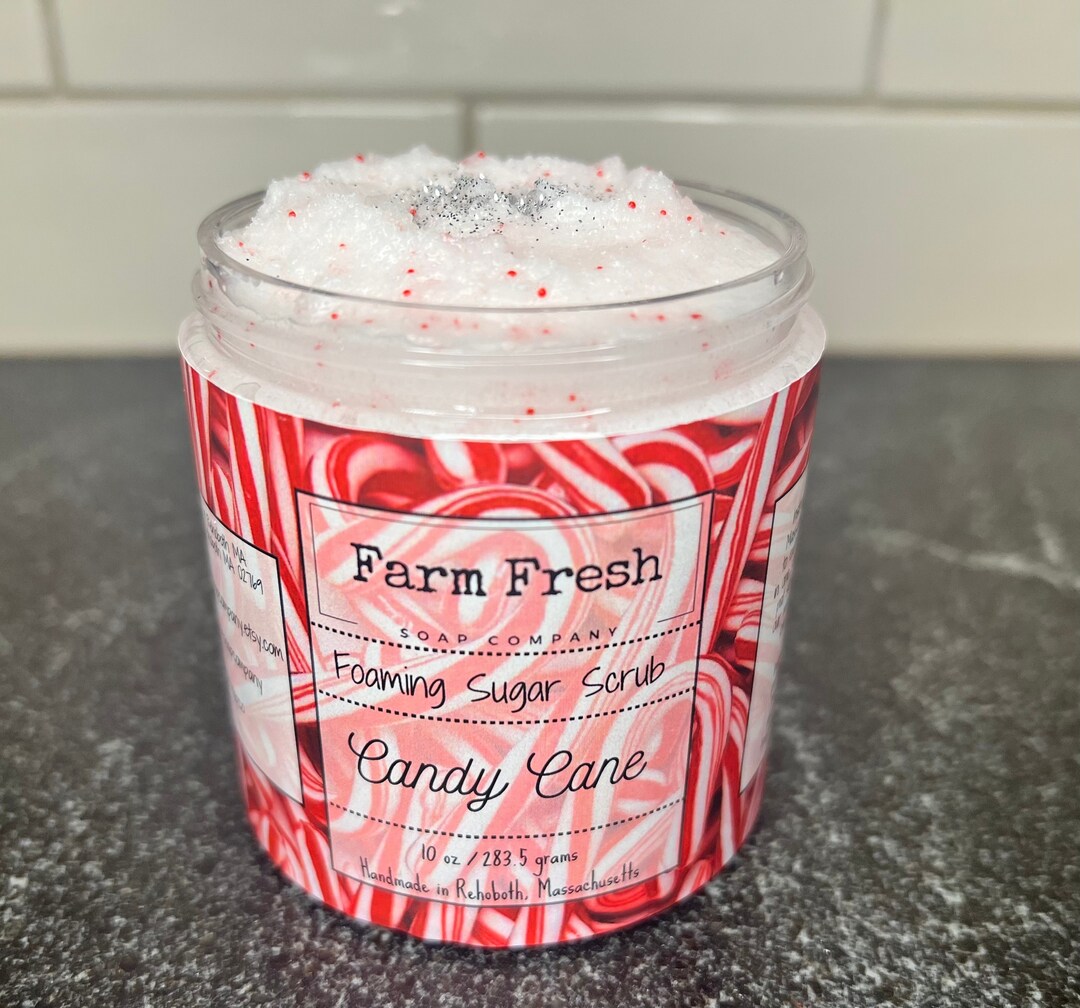 Candy Cane Scrub, Candy Cane Sugar Scrub, Peppermint Sugar Scrub, Body ...