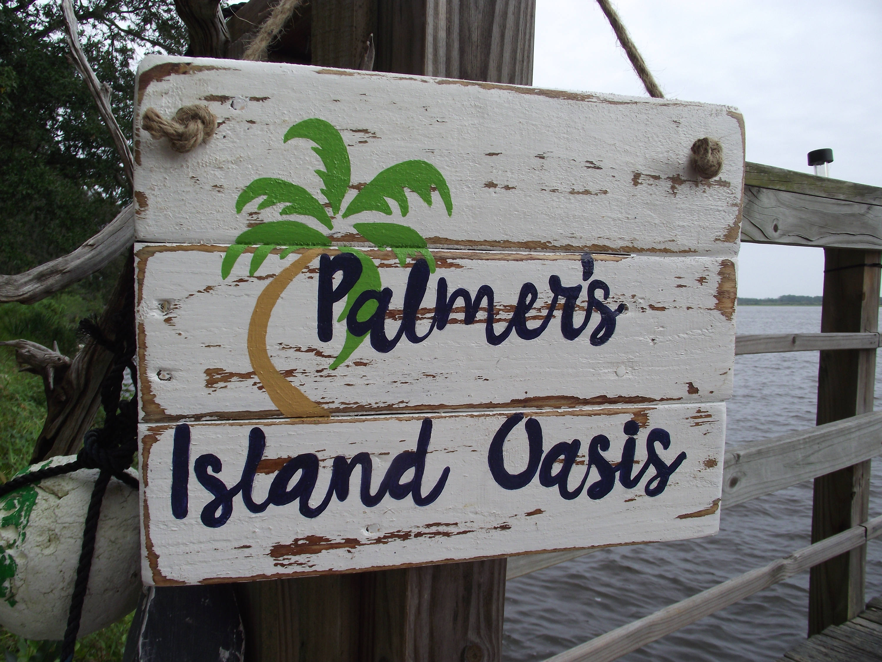 Custom Tropical sign Personalized Island sign Oasis palm | Etsy