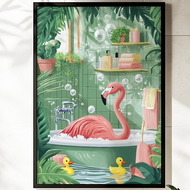 Flamingo Bathroom - Etsy