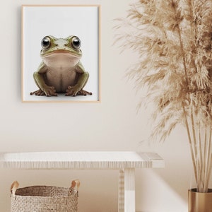 Frog Wall Décor, Frog Digital Prints Wall Art, Minimalist Wall Art ...