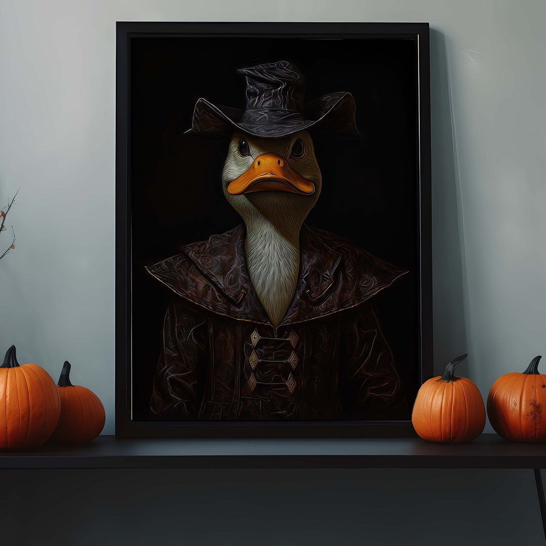 Gothic Duck Wall Art Spooky Animal Decorunique Gifts & - Etsy