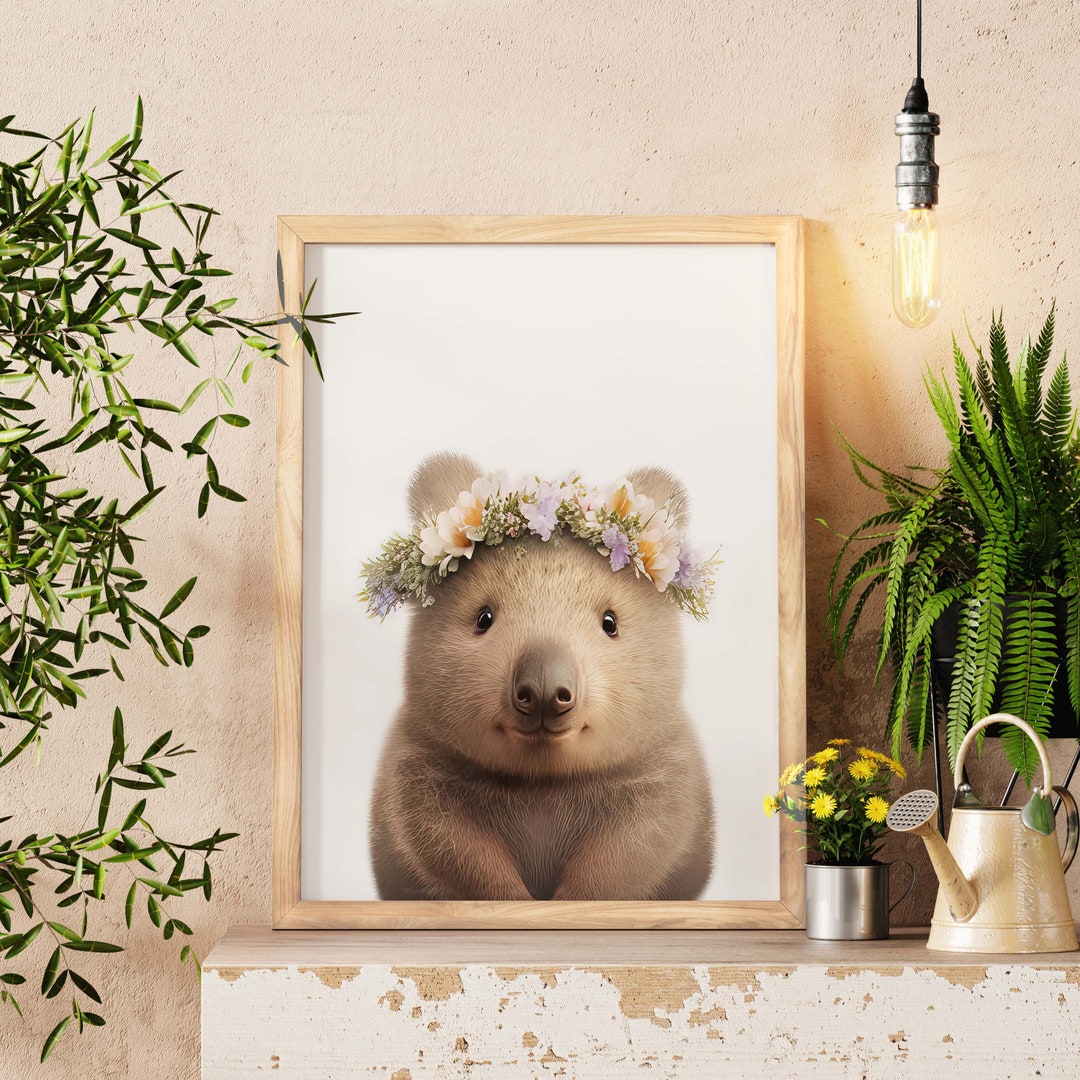 Wombat Art Print Baby Wombat Wall Art Woodland Animal - Etsy