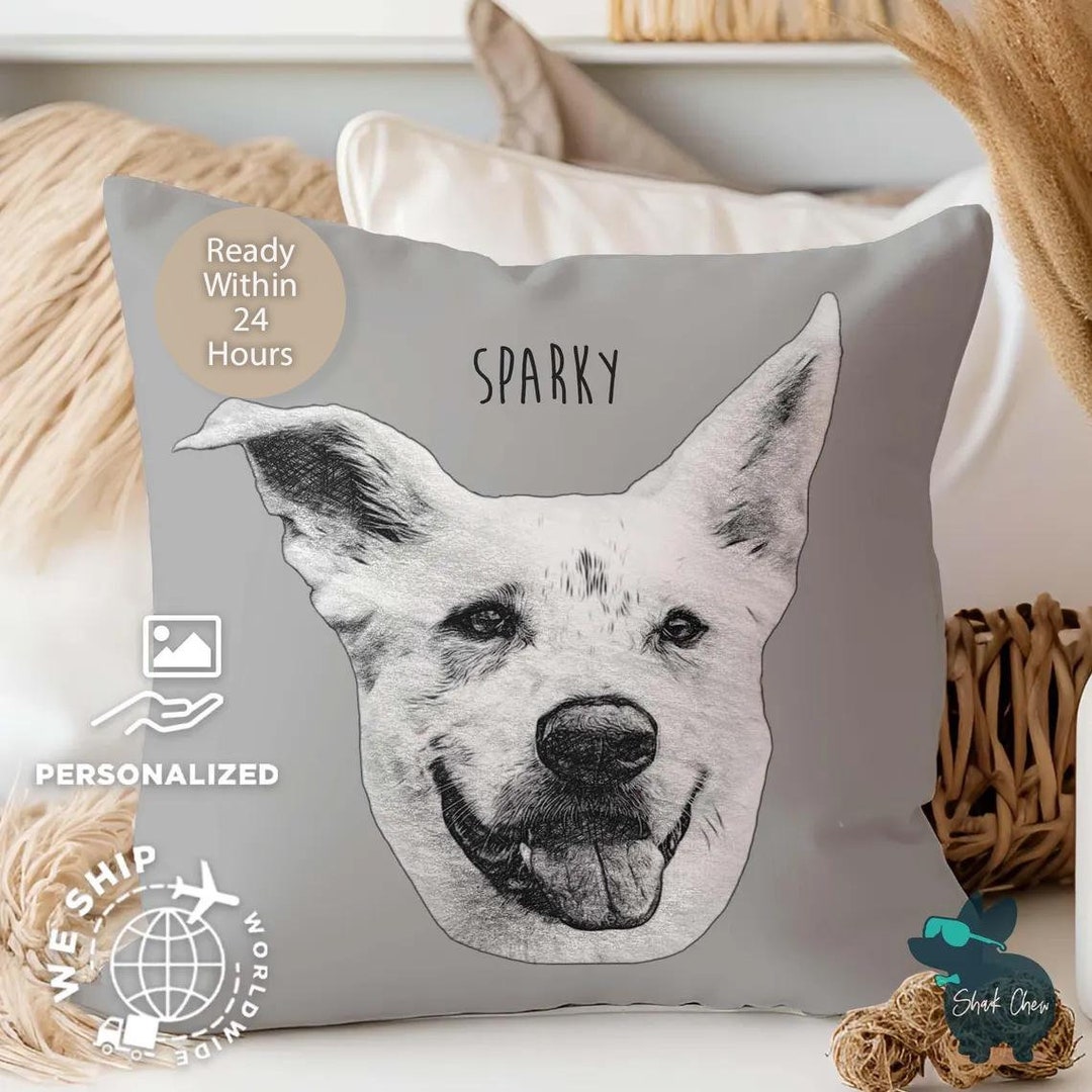 Custom Dog Pillow With Pet Photo and Name Personalized Dog Pillow Pet ...