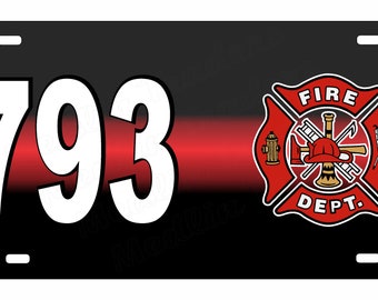 Firefighter Custom License Plate Custom Car Tag - Etsy