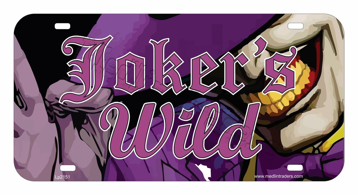 Joker's Wild Joker License Plate LP2151 | Etsy