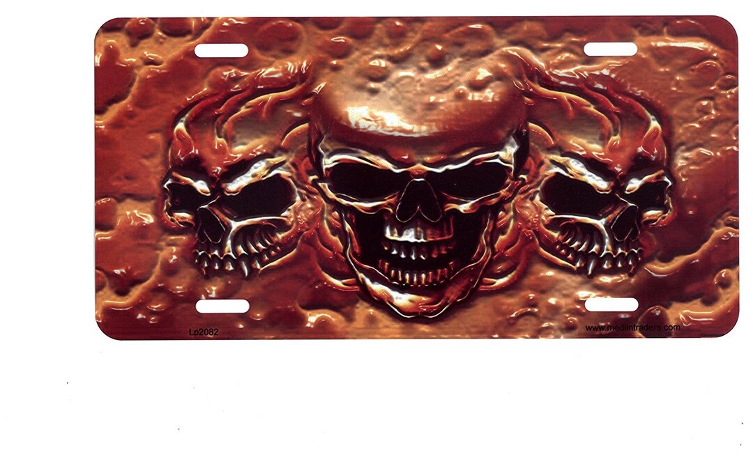 Skull License Plate LP2082 - Etsy