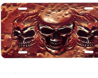 Skull Personalized License Plate Custom License Plate - Etsy