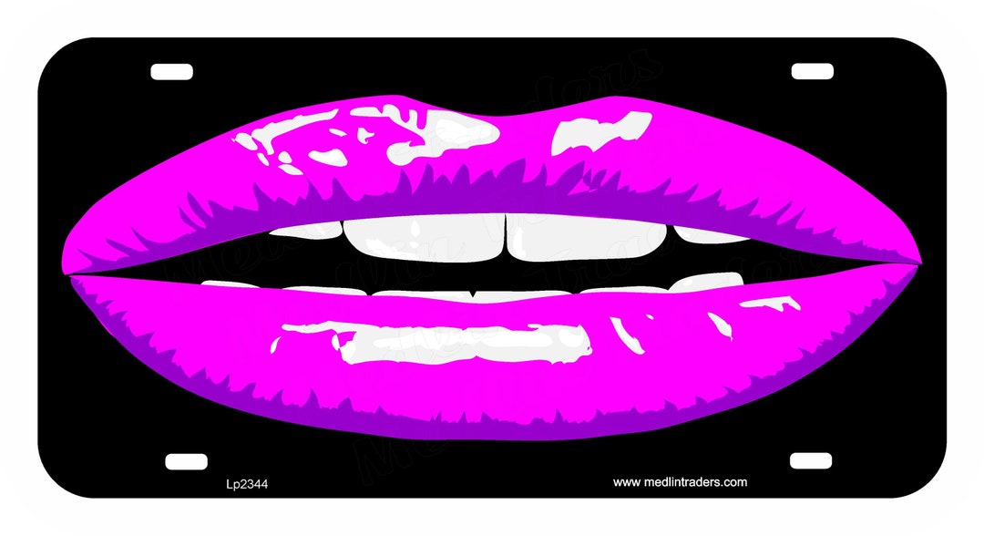 Big Pink Lips Front Novelty License Plate LP2344 - Etsy