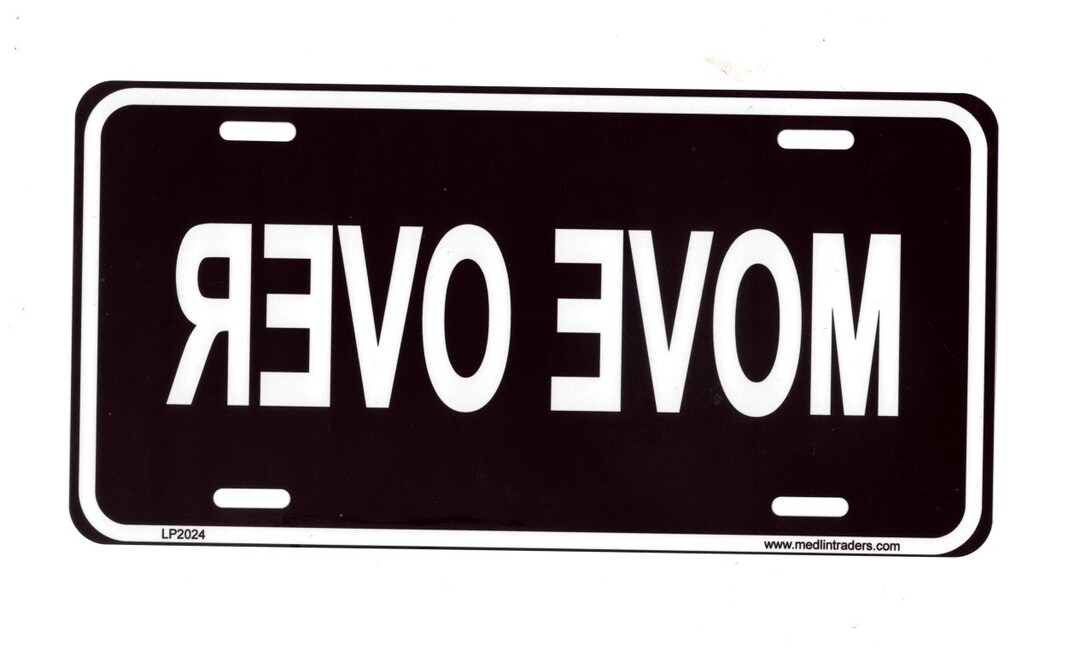 Reverse Move Over License Plate LP2024 - Etsy