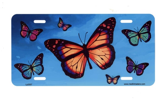 Butterfly License Plate LP2007 - Etsy