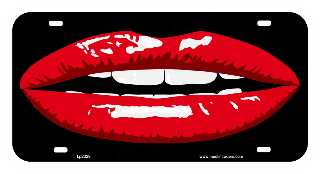 Big Red Lips License Plate LP2329 - Etsy