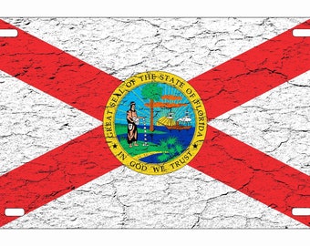 Florida Custom License Plate Custom Car Tag Flag - Etsy