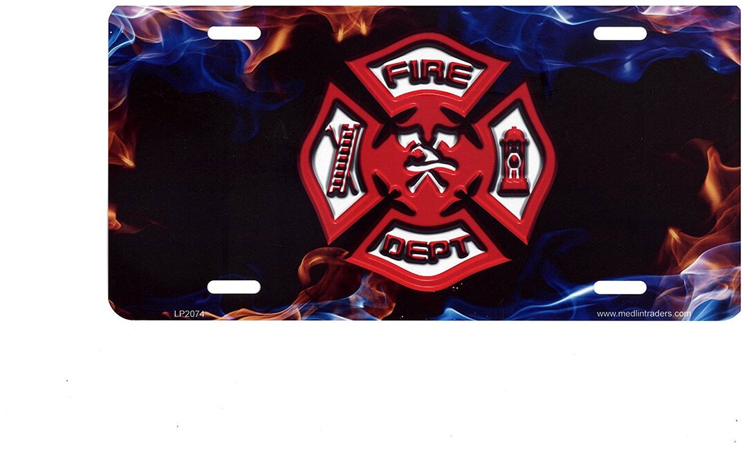 Fire Department License Plate LP2074 - Etsy