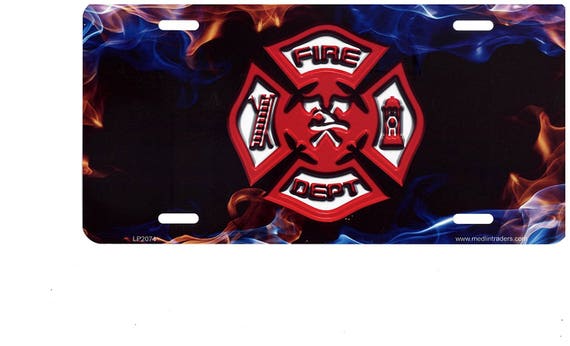 Fire Department License Plate LP2074 | Etsy