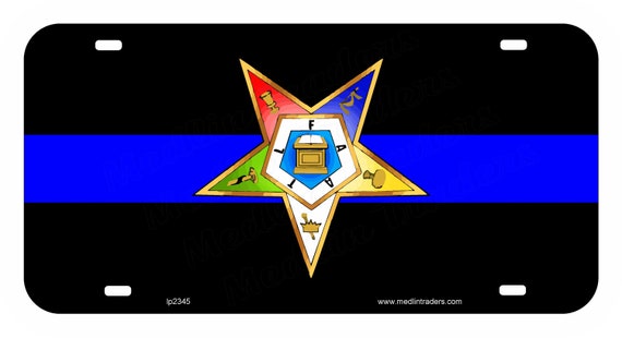 Thin Blue Line Eastern Star Front Novelty License Plate LP2345 - Etsy