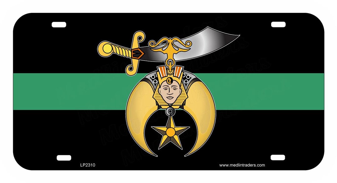 Thin Green Line Military and Forestry Shriner Front Novelty License ...