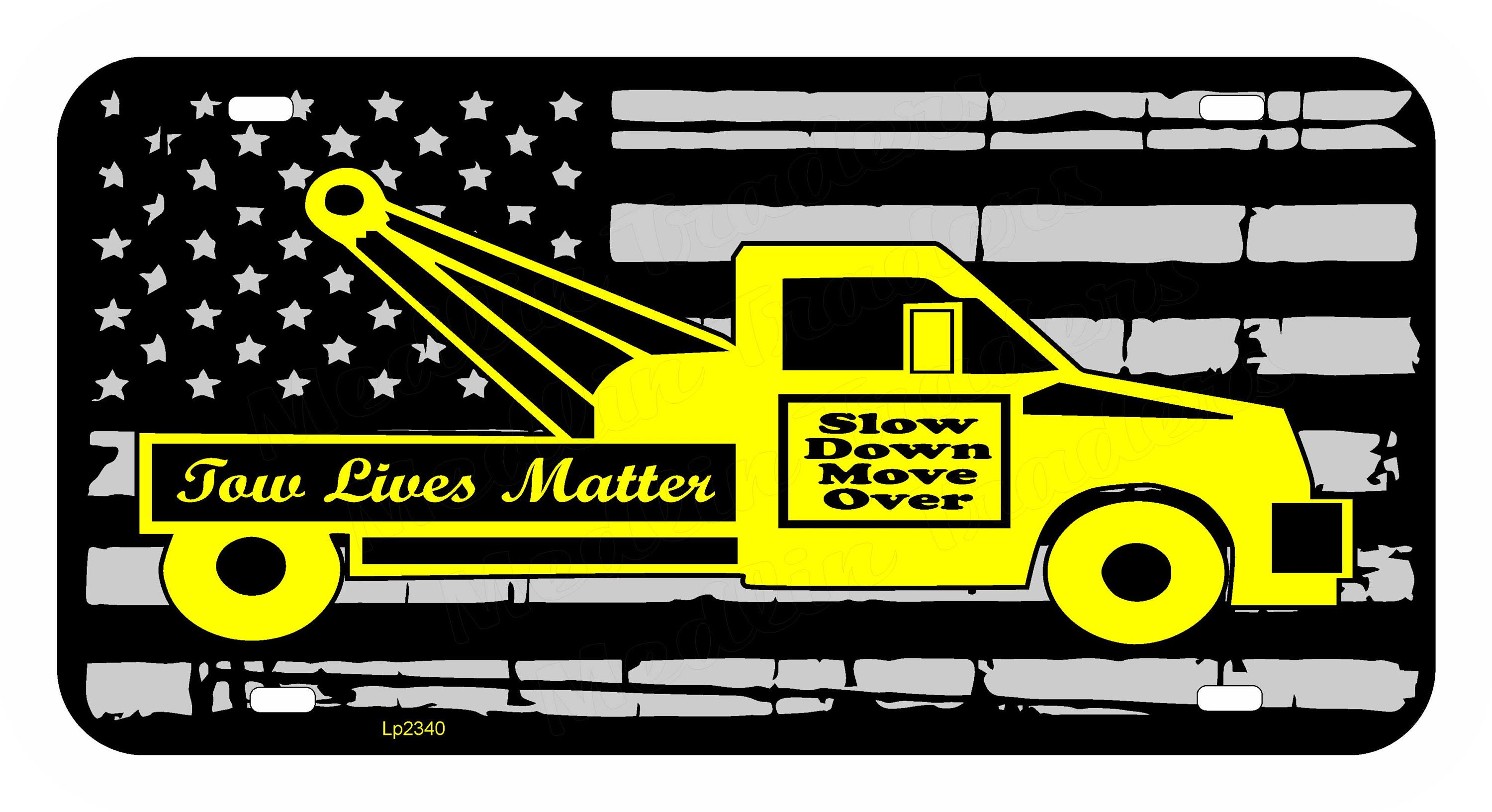 Tow Lives Matter Tow Truck Subdued American Flag Front Novelty - Etsy