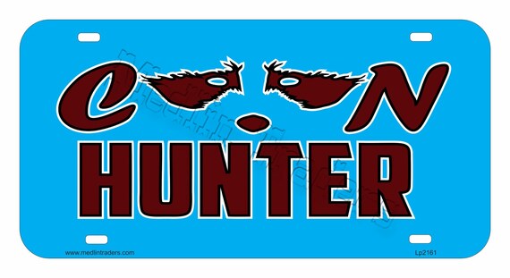 Coon Hunter License Plate LP2161 | Etsy