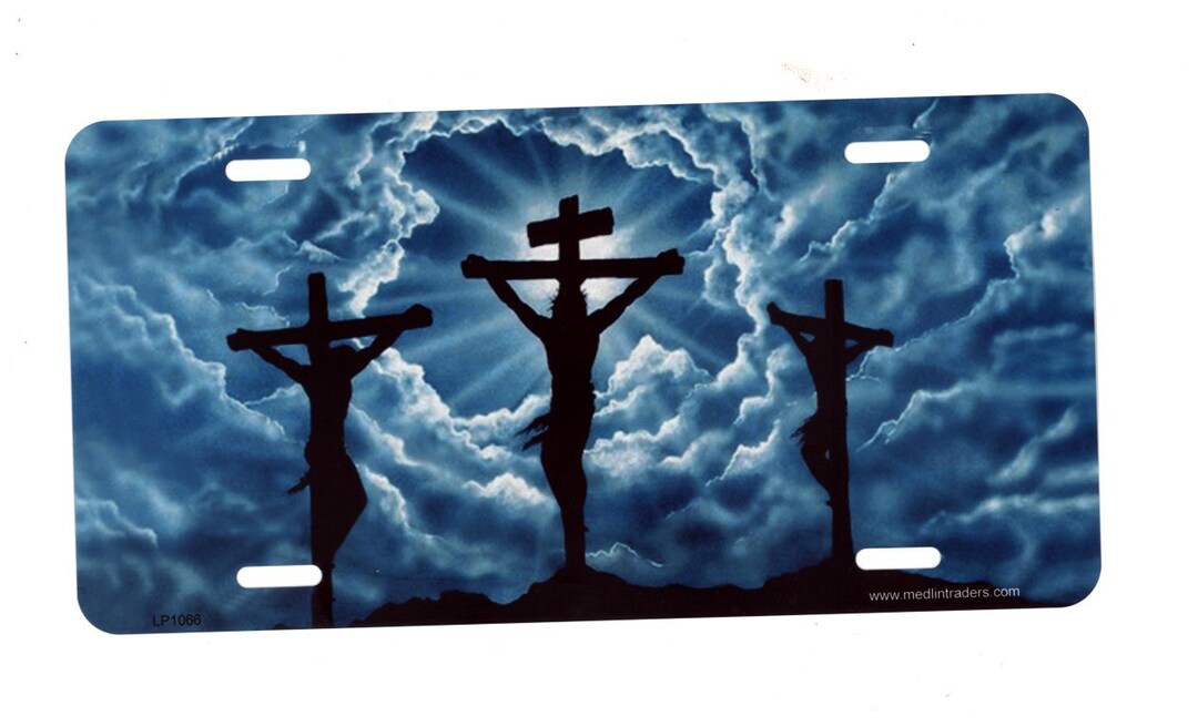 Calvary Jesus on Cross License Plate LP1066 - Etsy