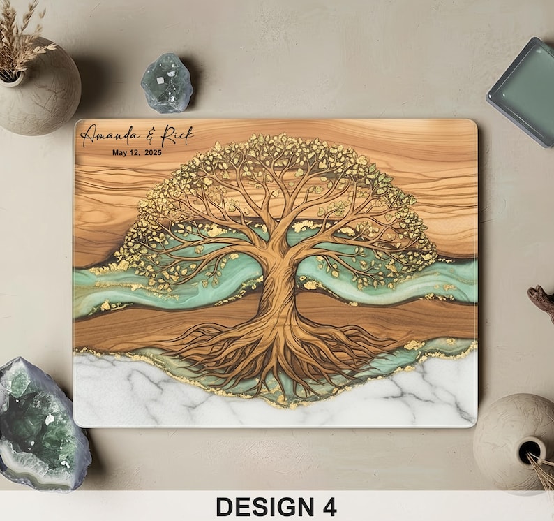 Personalized Charcuterie Board, Tree of Life Glass, Custom Wedding Gift ...