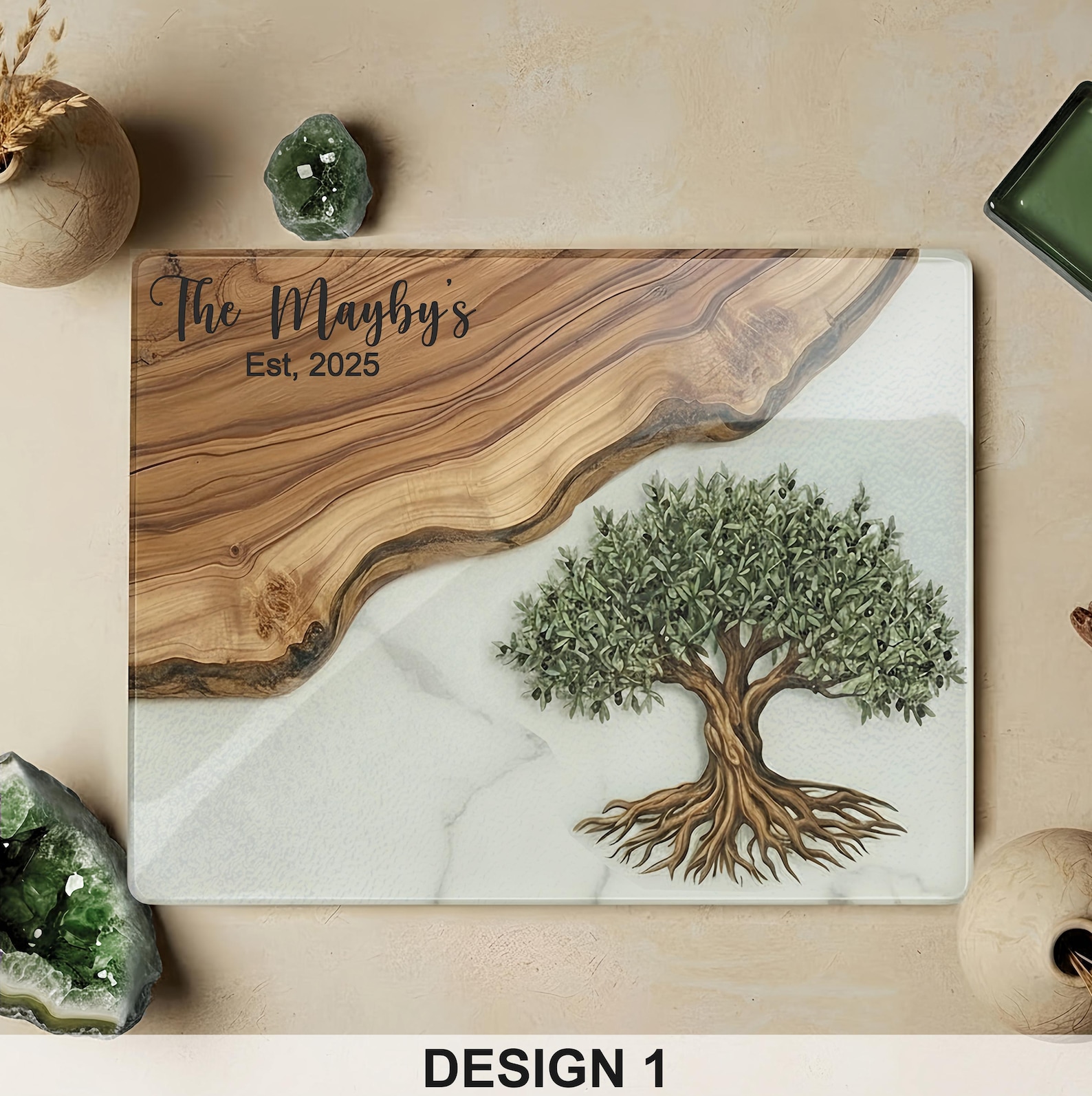 Personalized Charcuterie Board, Tree of Life Glass, Custom Wedding Gift ...