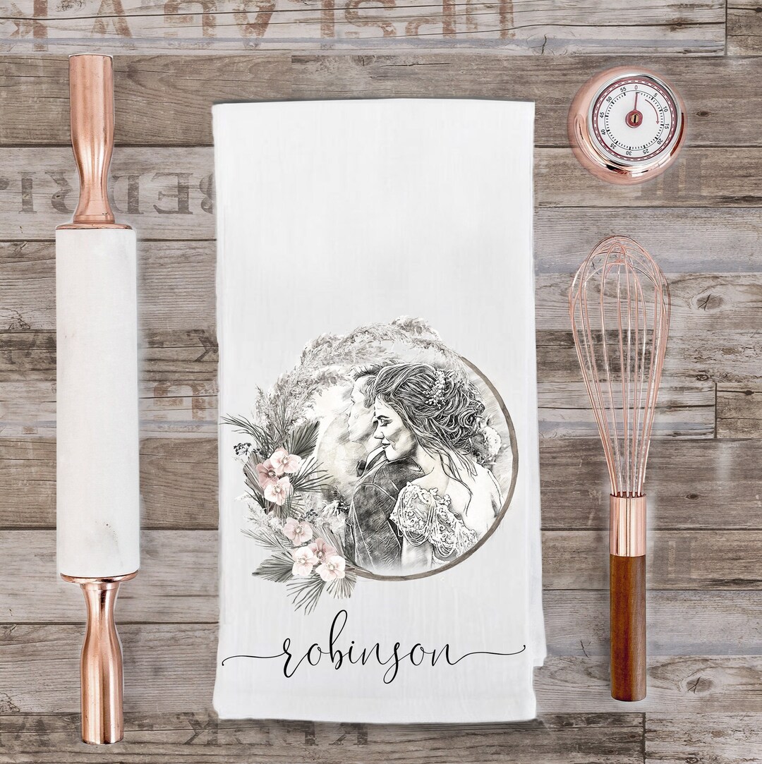 Kitchen Decor Farmhouse Decor Rustic Home Decor Personalized Tea Towel ...