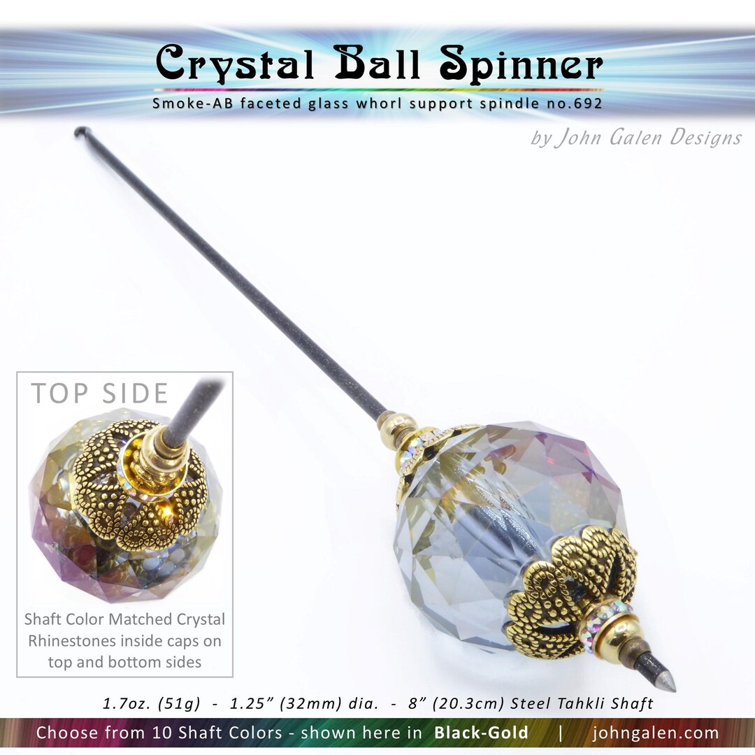 Support Spindle No. 692 - Crystal Ball Spinner - SMOKE AB Color ...