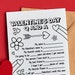 Valentine's Q and A Printable Questionnaire Coloring Sheet for Kids ...