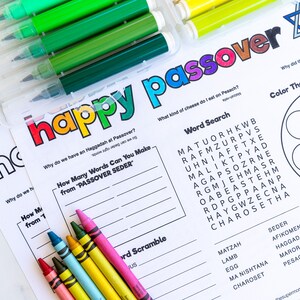Passover Printable Bundle, Kids Activity Bundle, Passover Activity ...