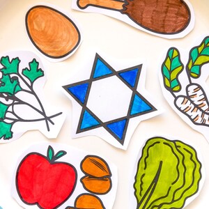 Passover Printable Seder Plate Classroom Activity for Kids, Coloring ...