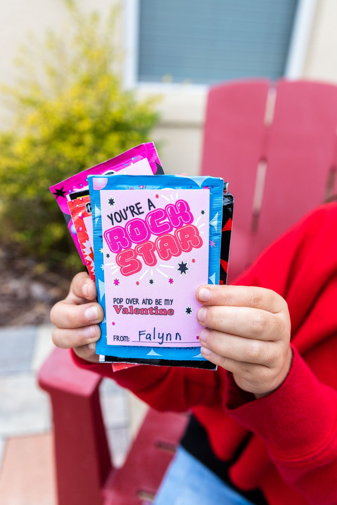 Valentine's Printable Cards You're a Rock Star Classroom Valentine's ...