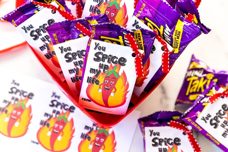 Valentine's Printable Cards You Spice up My Life Takis Classroom ...