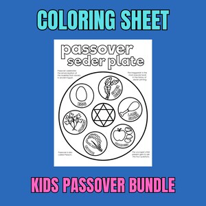 Passover Printable Bundle, Kids Activity Bundle, Passover Activity ...